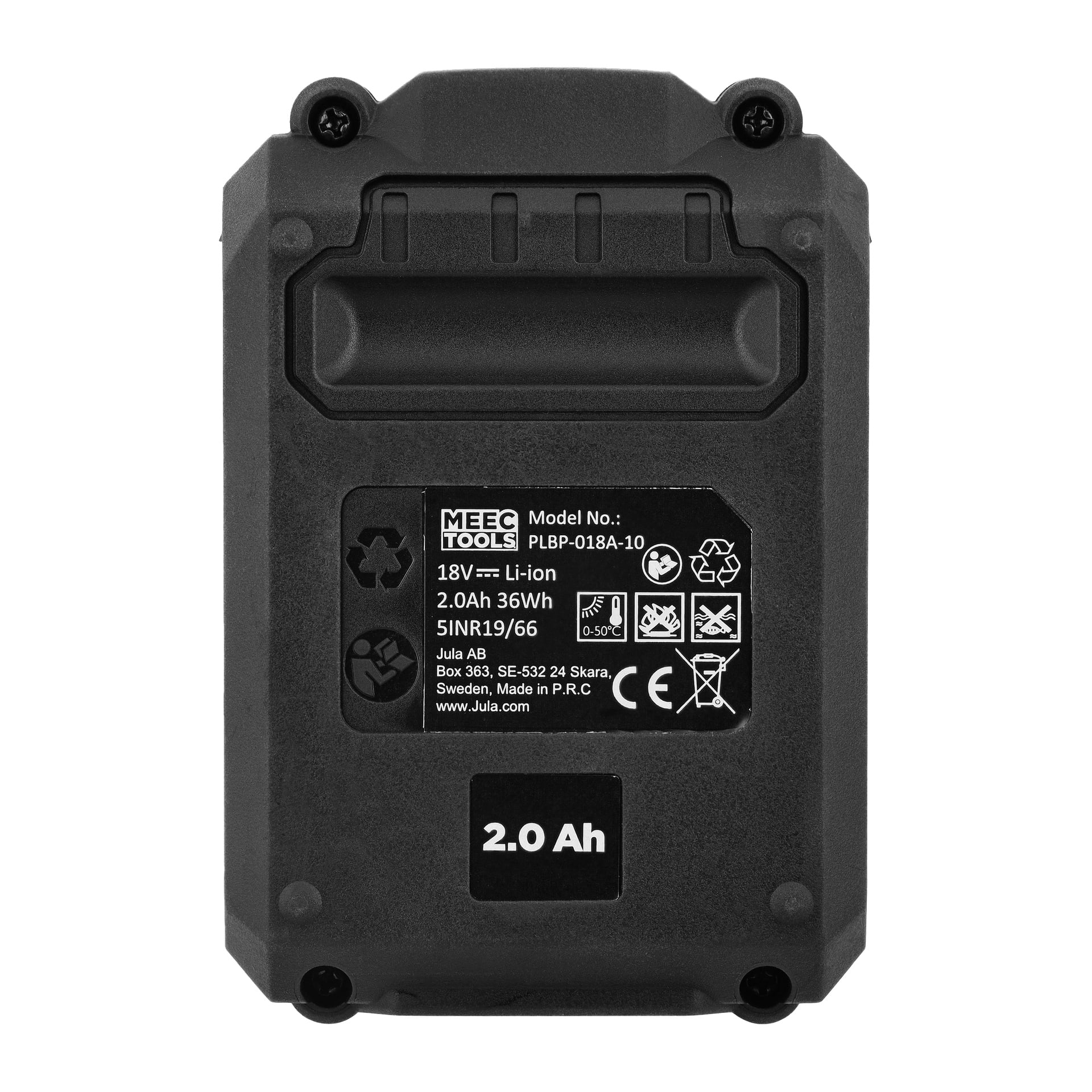 Batteri + batteriladdare 18 V 2,0 Ah 0,5 A | Meec Tools Multiseries 18 ...