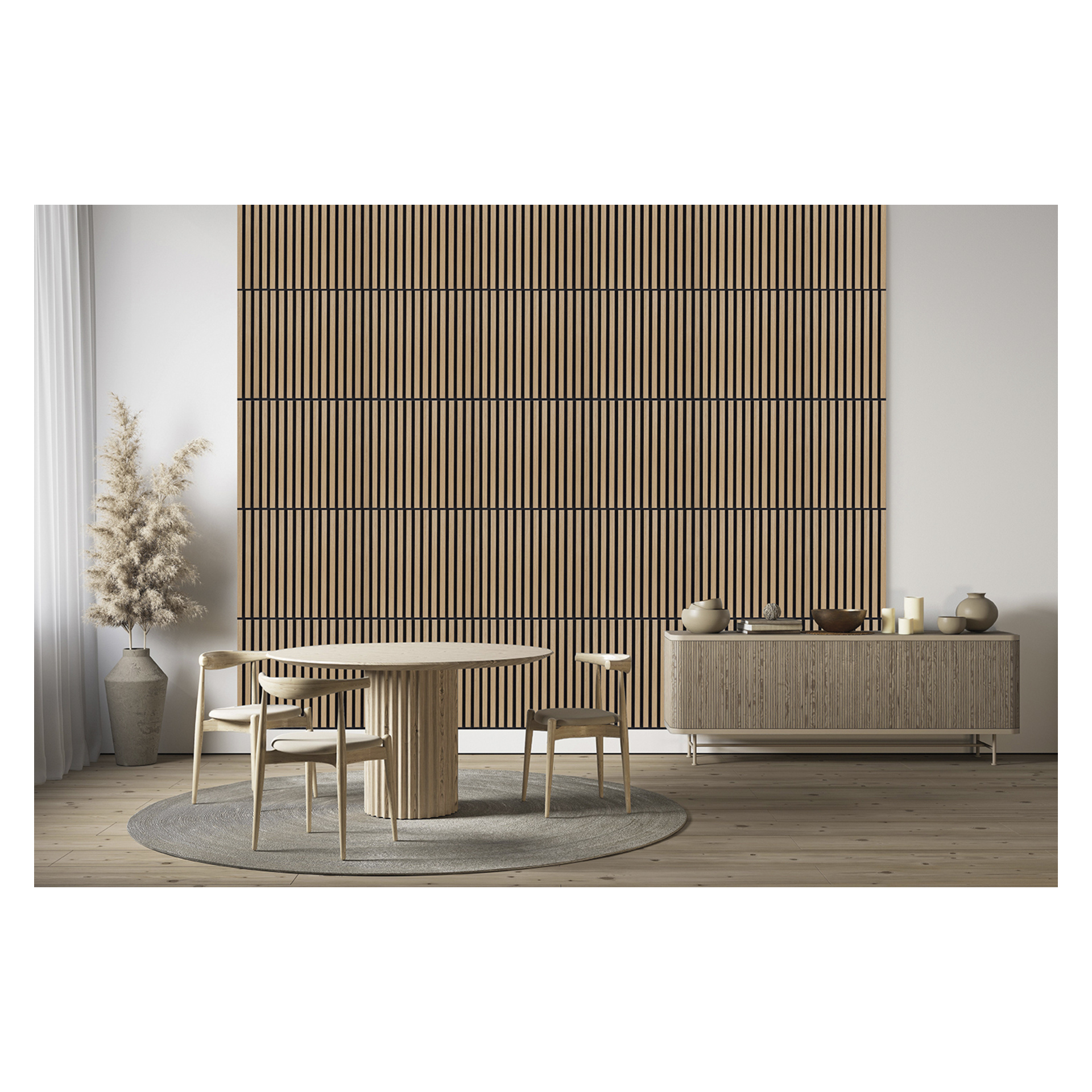 Akustikkpanel 2-pk 52x52 cm | Square Light Oak | Jula
