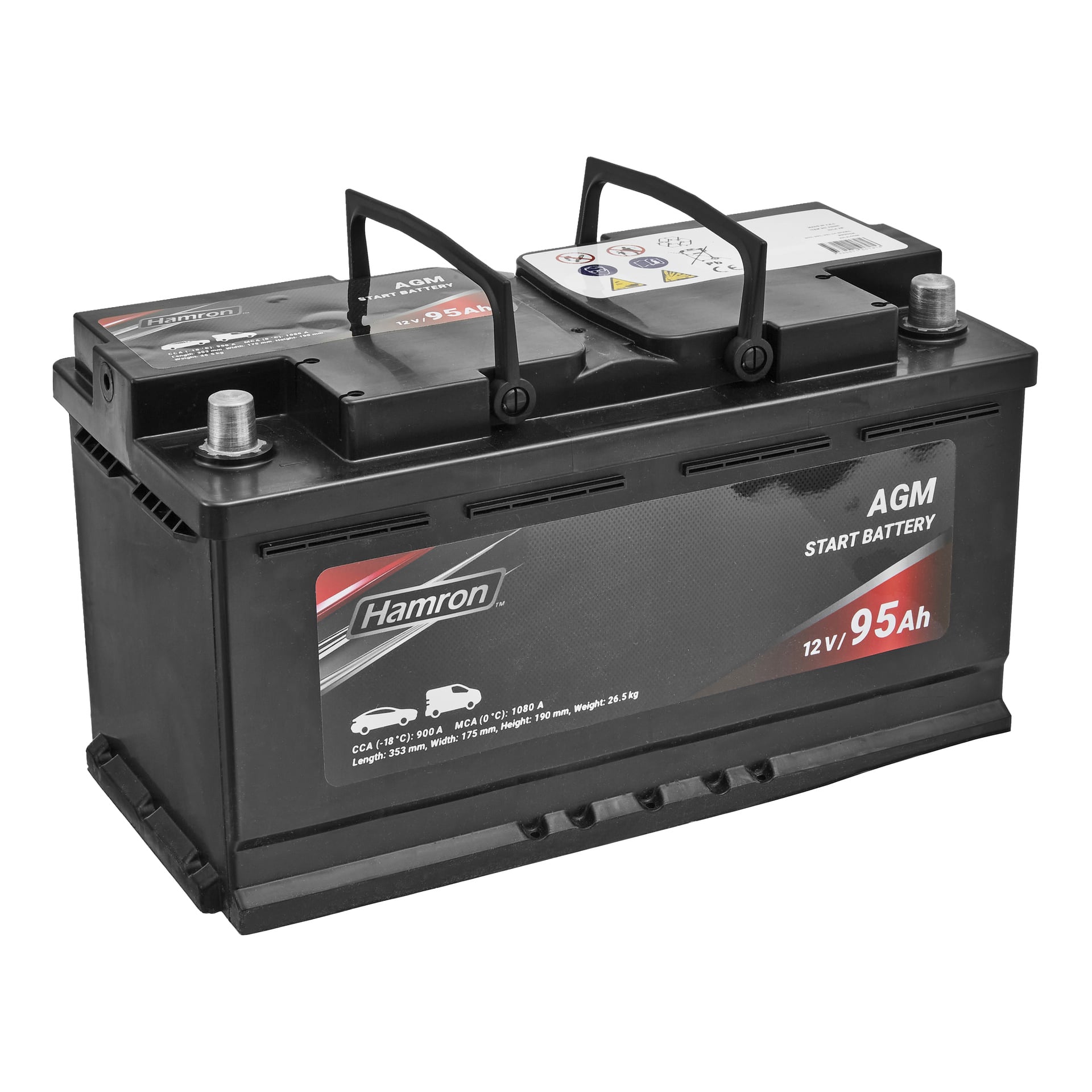 Bilbatteri AGM 95 Ah | Hamron | Jula
