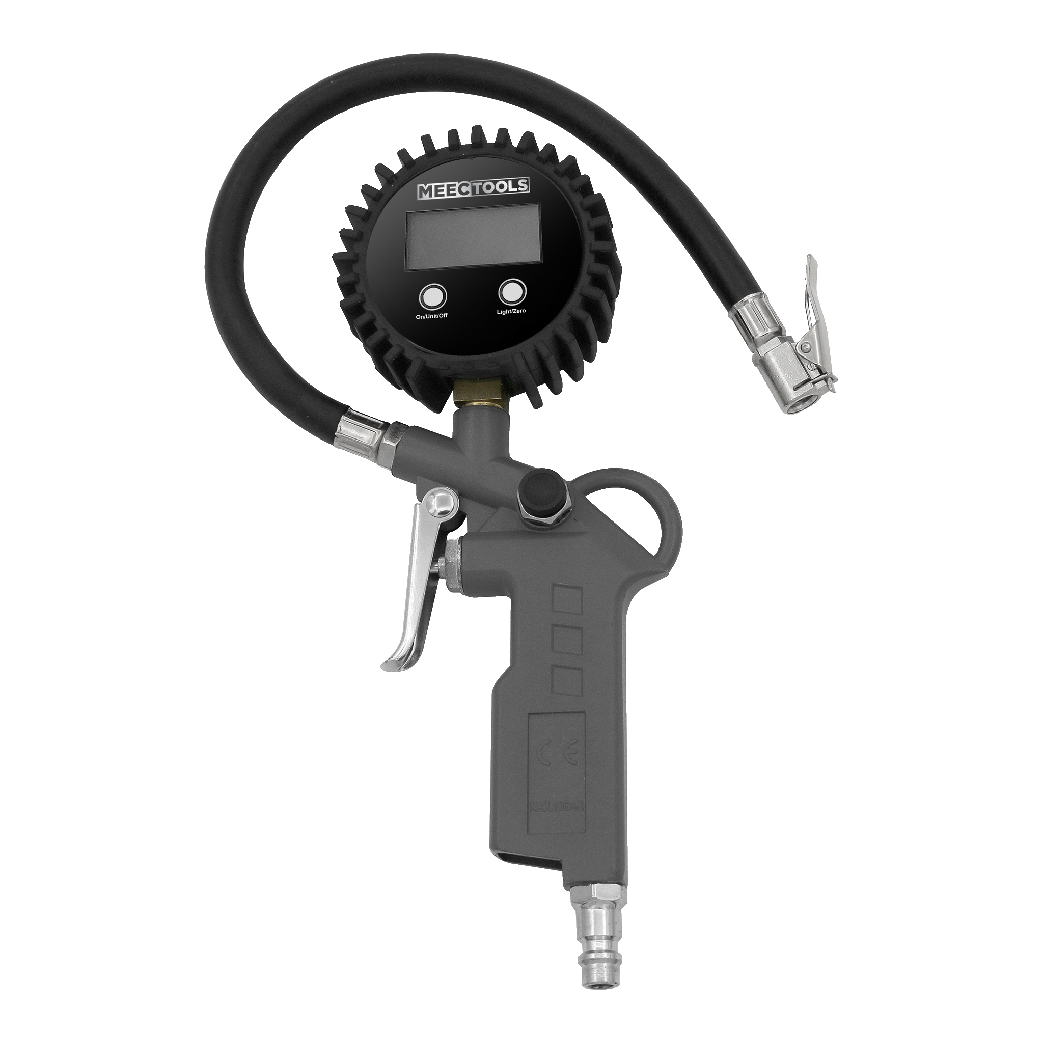 Luftpåfyllare med digital manometer 0,2-12 bar | Meec Tools | Jula