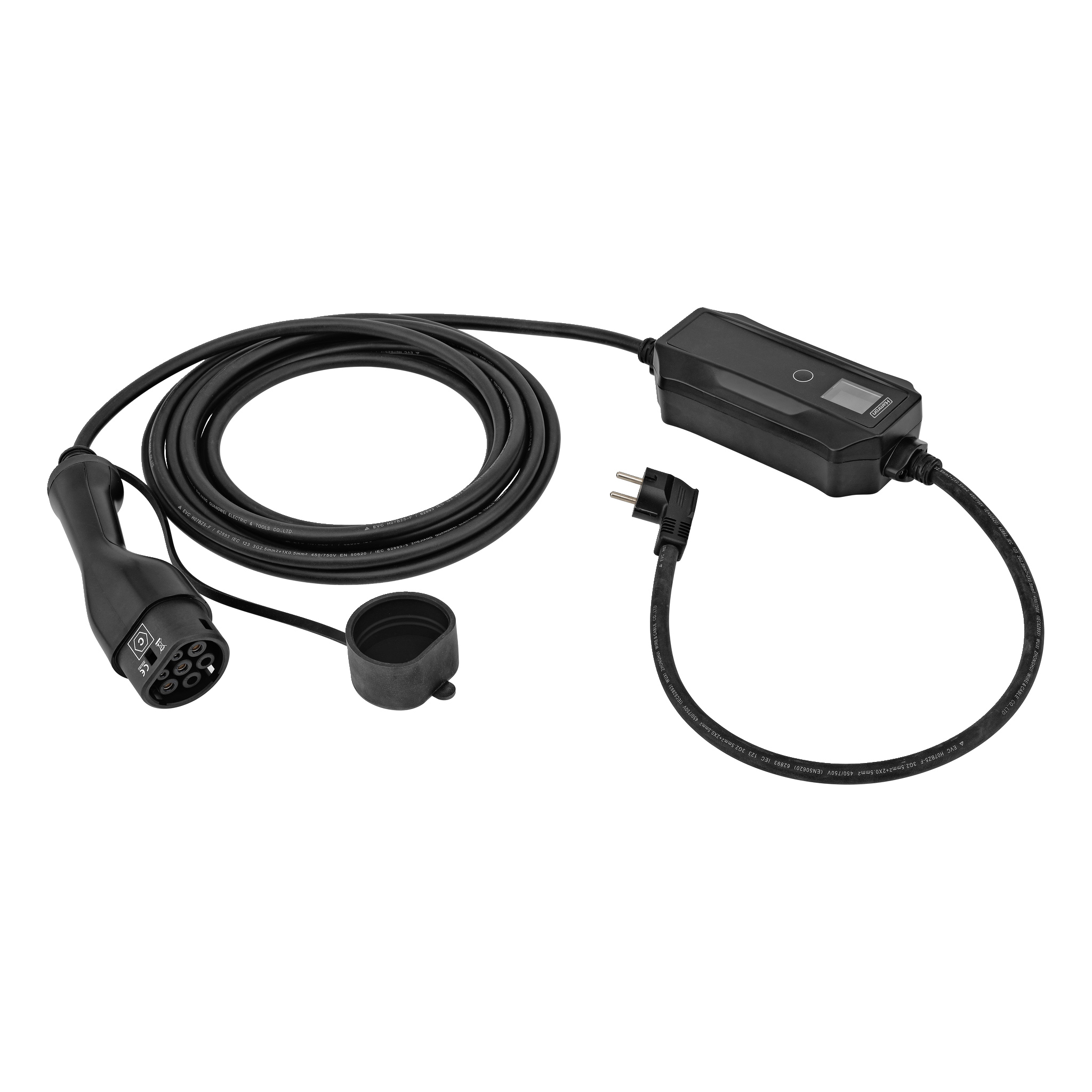Bærbar 1-faset lader for elbil Type 2 3,7 kW 8-16 A 230 V | Hamron | Jula