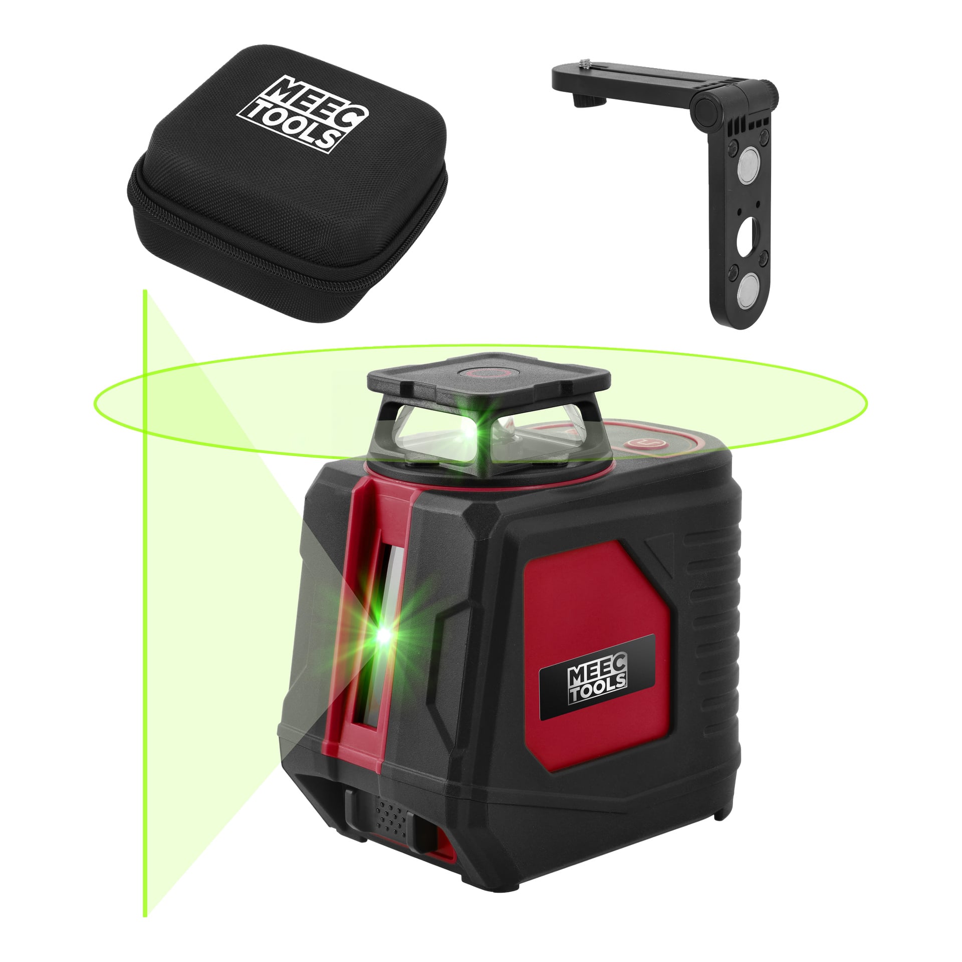 Korslaser grön | 360° horisontell linje | Meec Tools | Jula