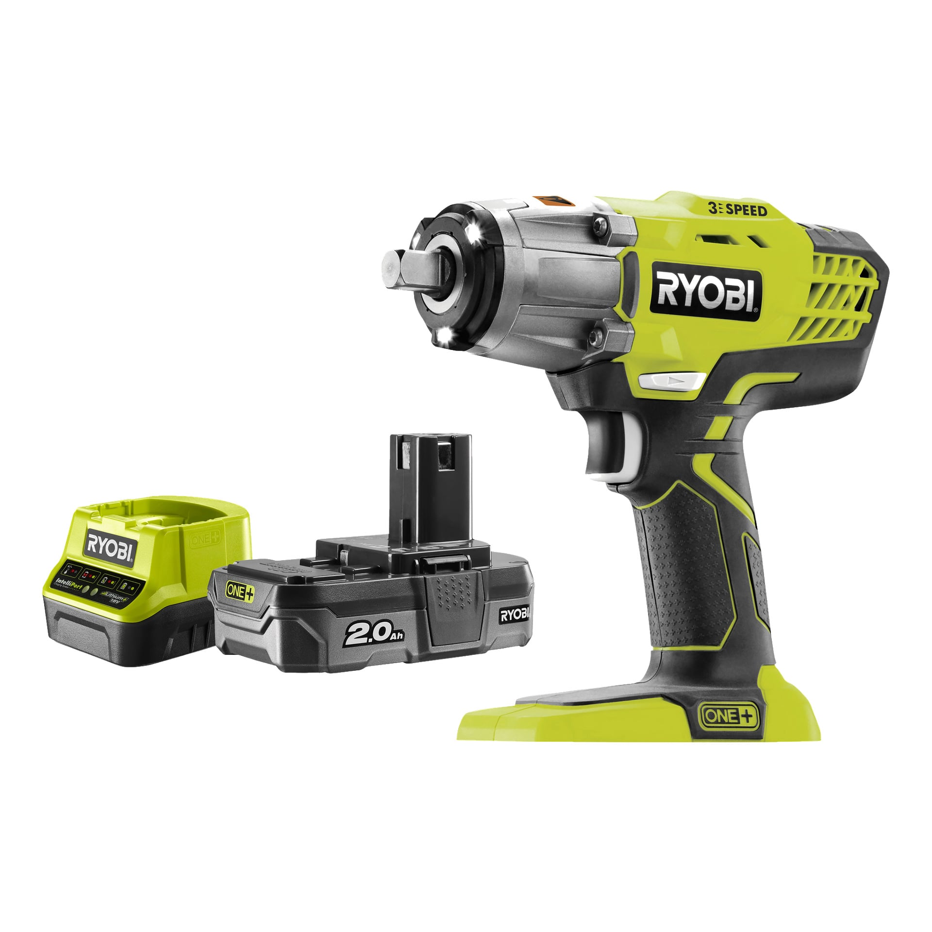 Batteridriven mutterdragare 1/2" 400 Nm 18 V | Ryobi ONE+ R18IW3-120 | Jula